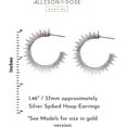 ALLISON ROSE ATELIER Spike Earrings, Silver Plated Sunburst Hoops, Edgy Spiked Design for Women ...