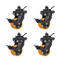 21.3" Shipping Container Rugged Caster Dual Wheel - 4000 lbs WLL/Unit ...