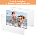 Sindcom 5x7 Acrylic Frames 3 Pack, Frameless Clear Picture Frames ...