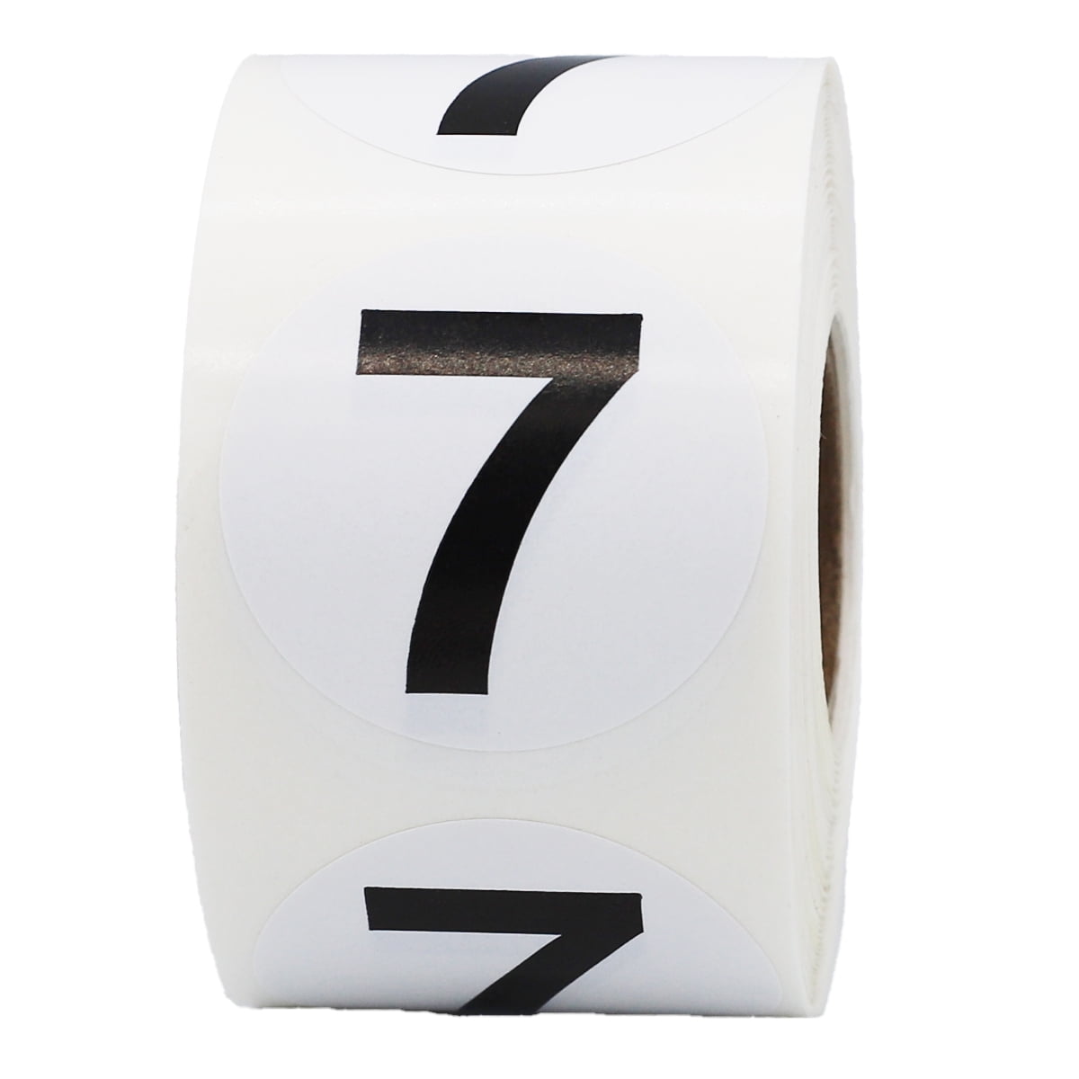 Black Number 7 Circle Stickers | 1.5" Inches Round | 500 Pack - Walmart.com