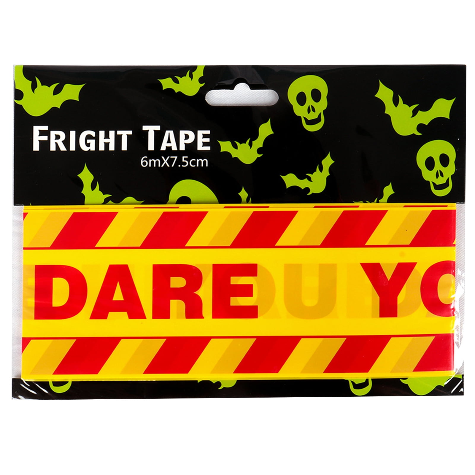 Halloween Warning Sticker Realistic Creepy Scary Skeleton Bat Element ...