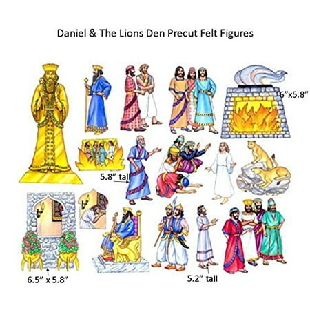 Daniel and the Lions Den Felt Figures for Flannel Board Bible Stories ...