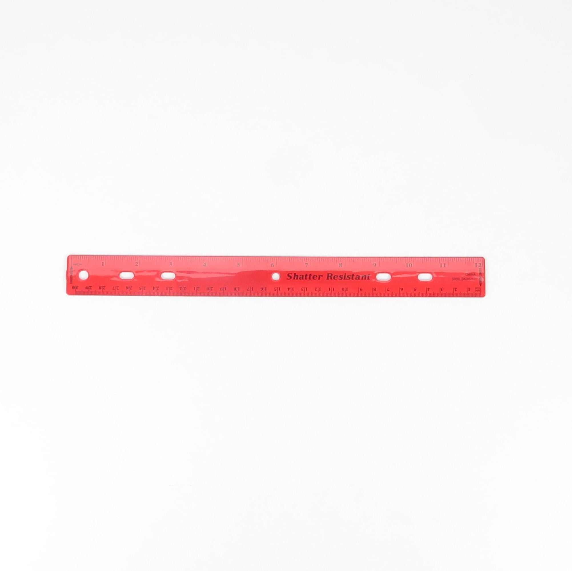 Pen + Gear 12-Inch Ruler, Red - Walmart.com - Walmart.com
