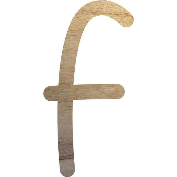 Wooden Letter Craft F Shape, Paintable 3'' Tall Wood Alphabet DIY ...