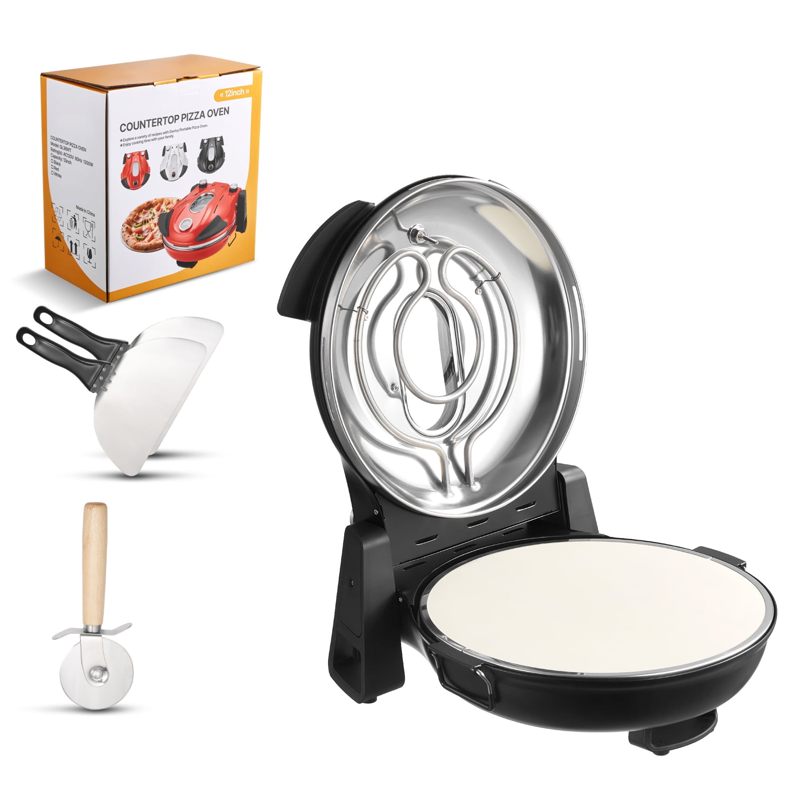 Click here for Kffkff Pizza Oven  12 In Electric Pizza Maker  120... prices