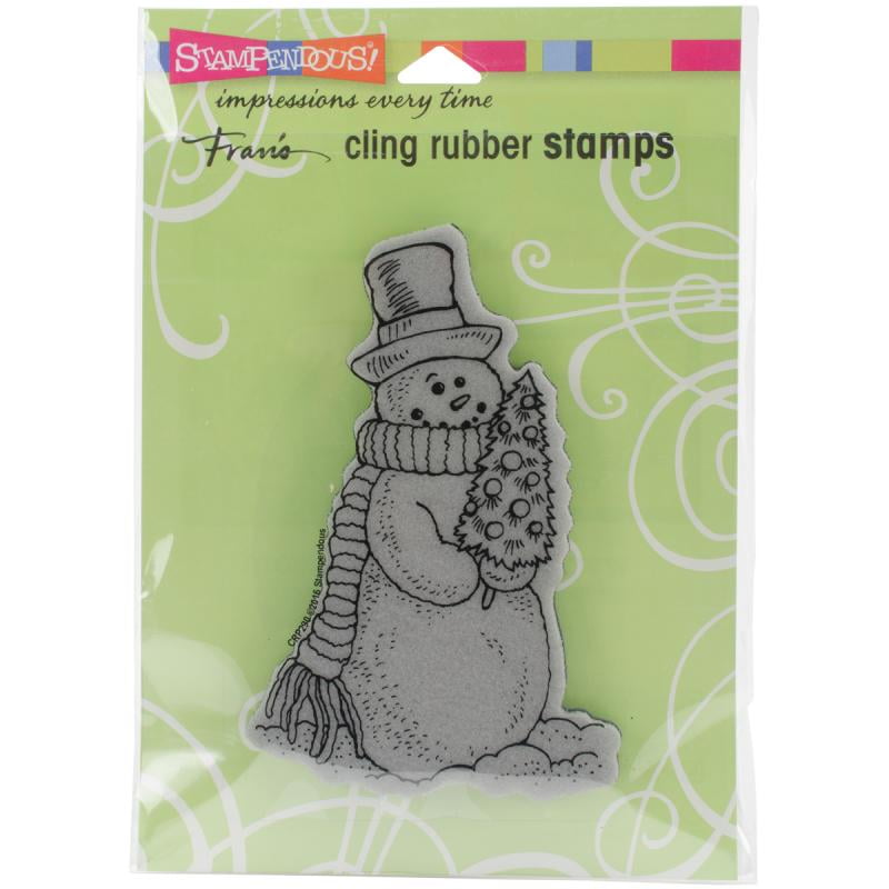 Stampendous Cling Stamp 6.5"x4.5"-snowman Tree - Walmart.com - Walmart.com
