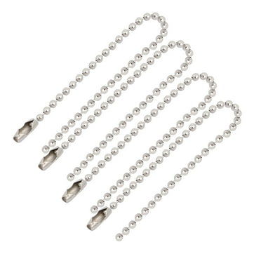Stainless Steel 304 Bead Ball Chain Keychain 2.4mm by 4 Inches 10pcs ...