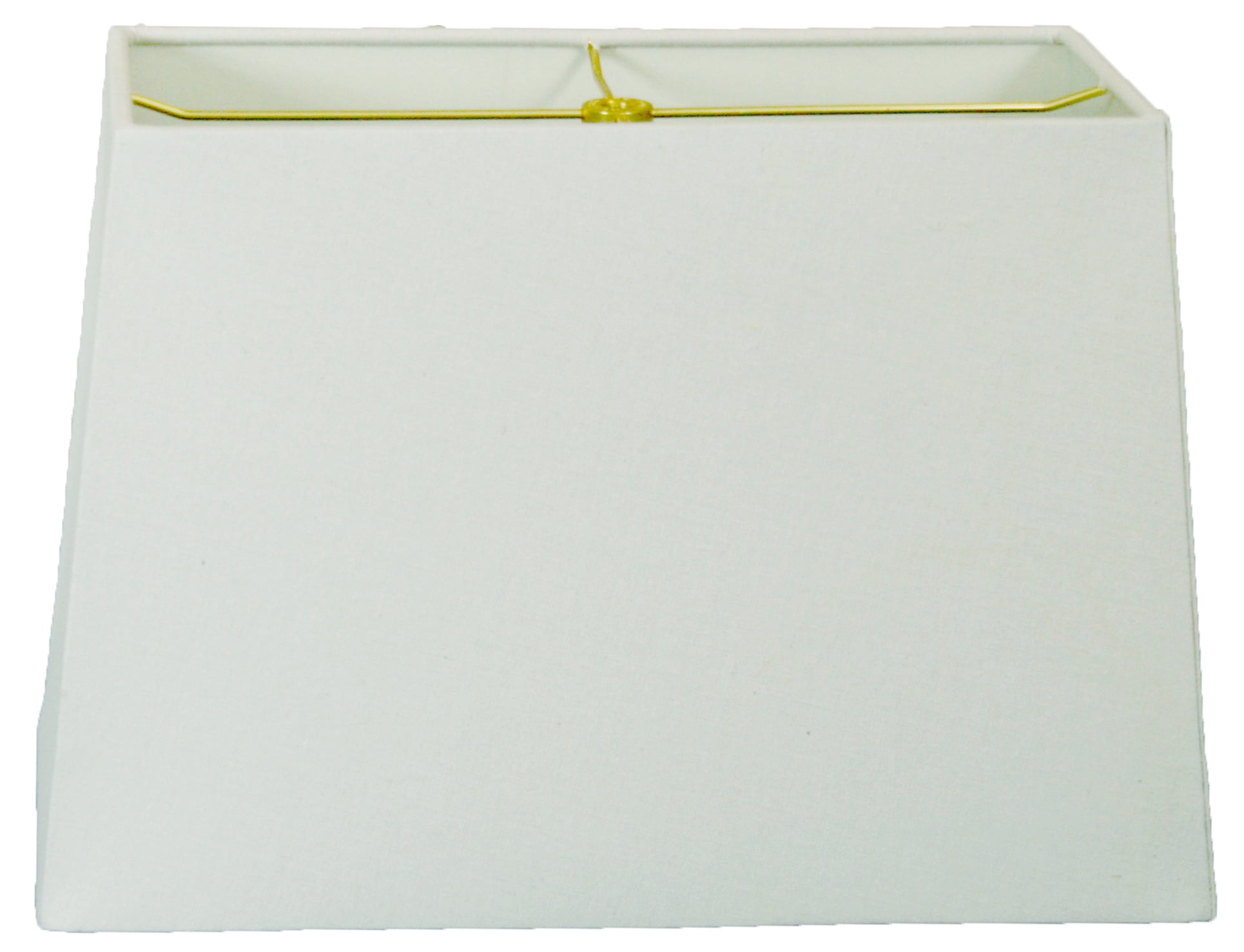 Royal Designs, Inc. 12 inch Rectangle Hard Back Lamp Shade Linen White ...