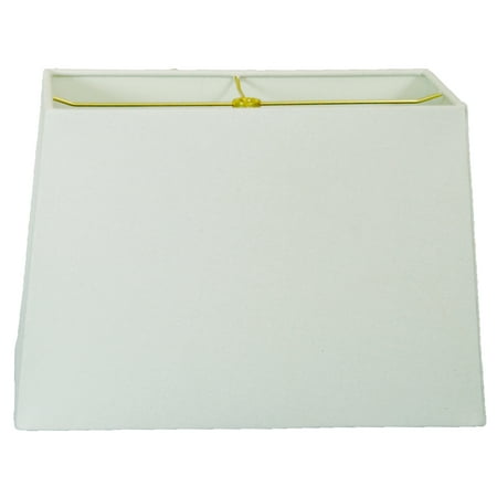 Royal Designs 16" Rectangle Hard Back Lamp Shade Linen White - Walmart.com