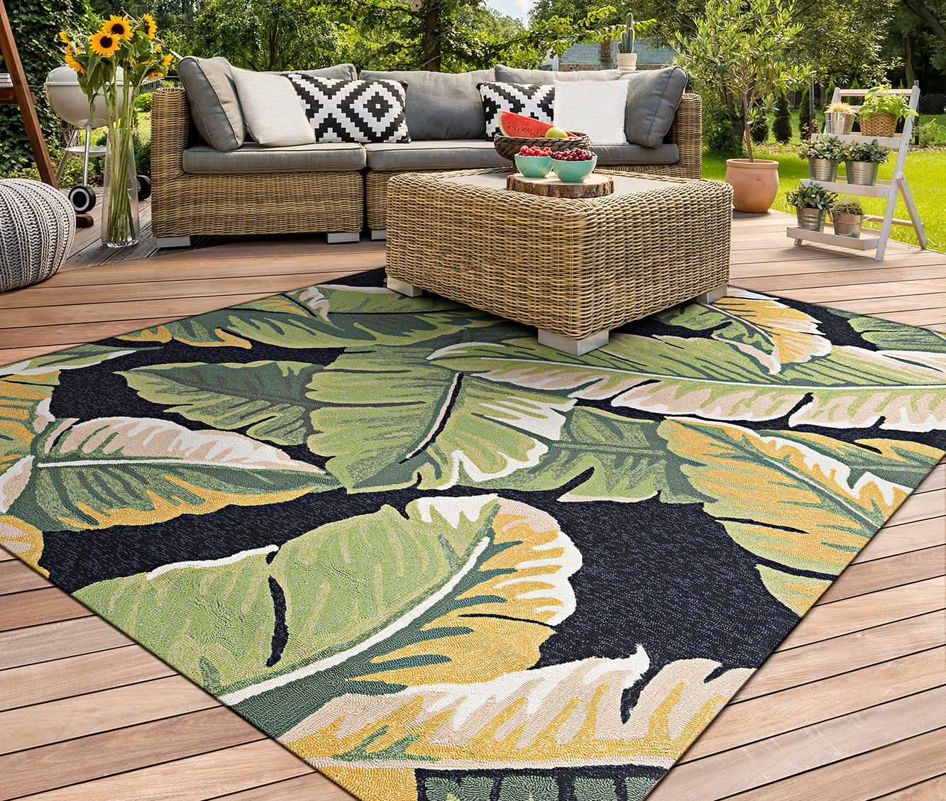 Couristan Covington Rainforest Indoor/Outdoor Area Rug, 8' x 11 ...