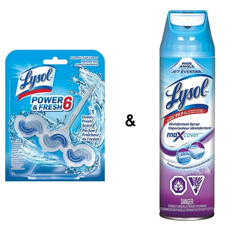 Lysol Power & Fresh 6, Automatic Toilet Bowl Cleaner, Ocean Fresh, 1 ...