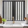 Black Striped Window Privacy Film Modern Farmhouse Stripes Rustic ...