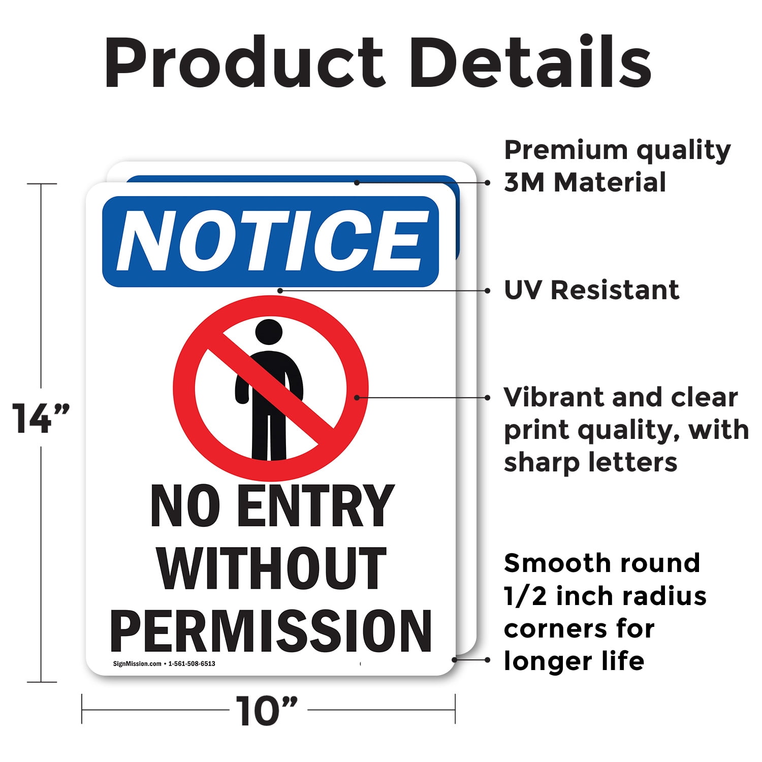 No Entry Without Permission RK DECOR Without Permission No Entry Sign