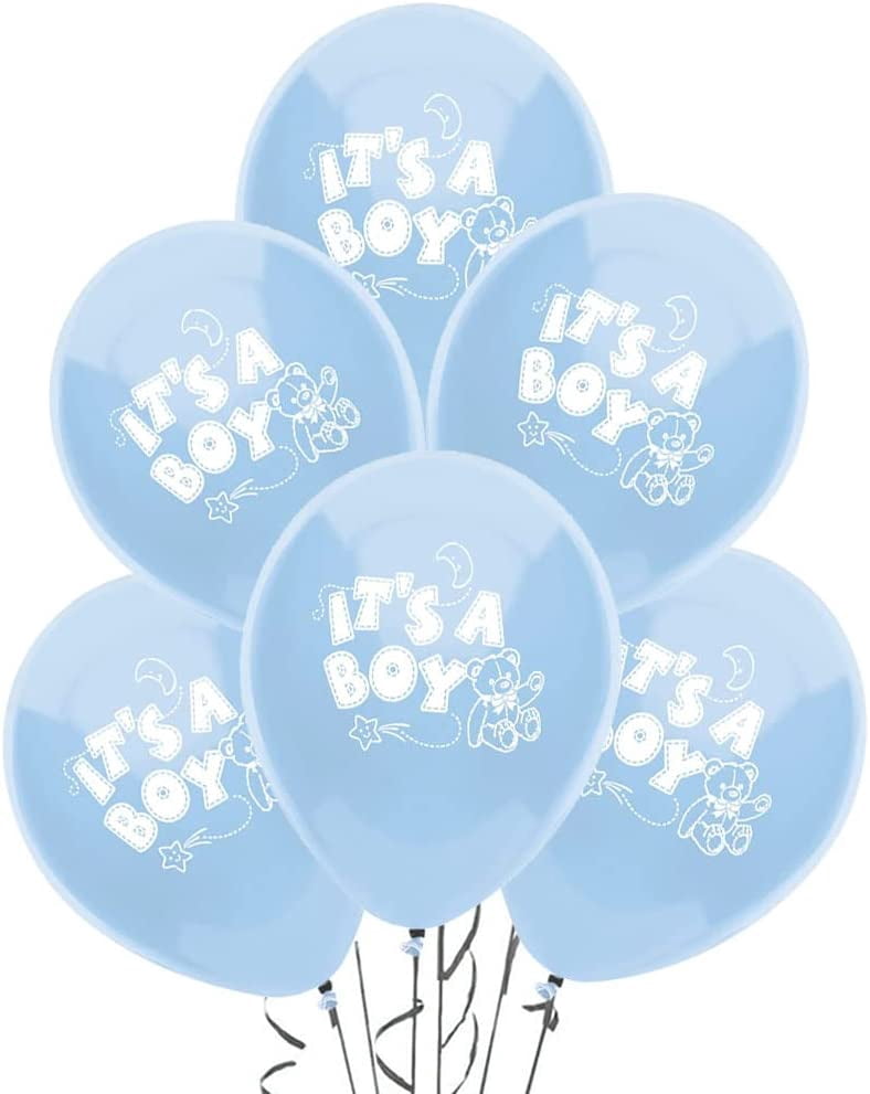 PMU Baby Shower Balloons 11 Inch It's a Boy Baby Blue Latex Pkg/12 ...