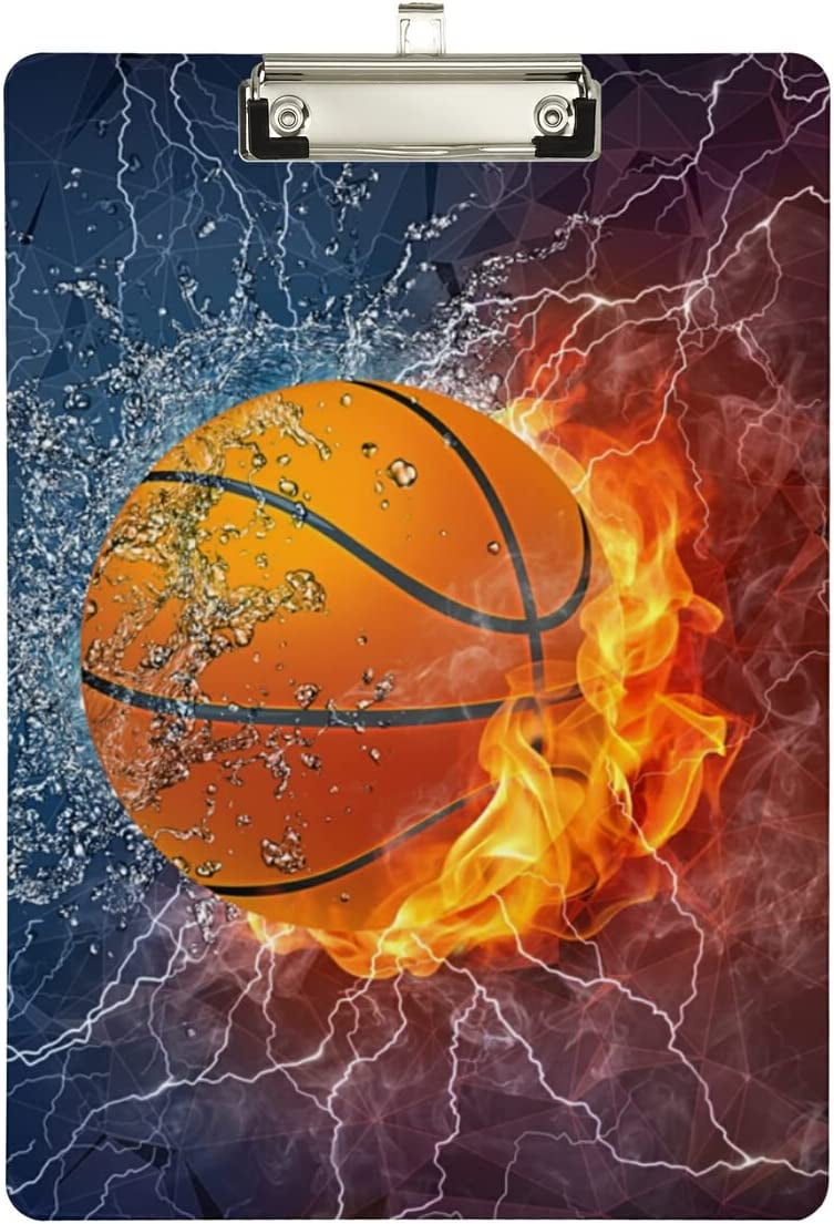 ZHANZZK Basketball Ball on FireWater Clipboard Hardboard Wood Nursing ...