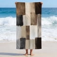 Black Brown Abstract 2-in-1 Beach Towel Backpack,Quick Dry Beach Towel ...