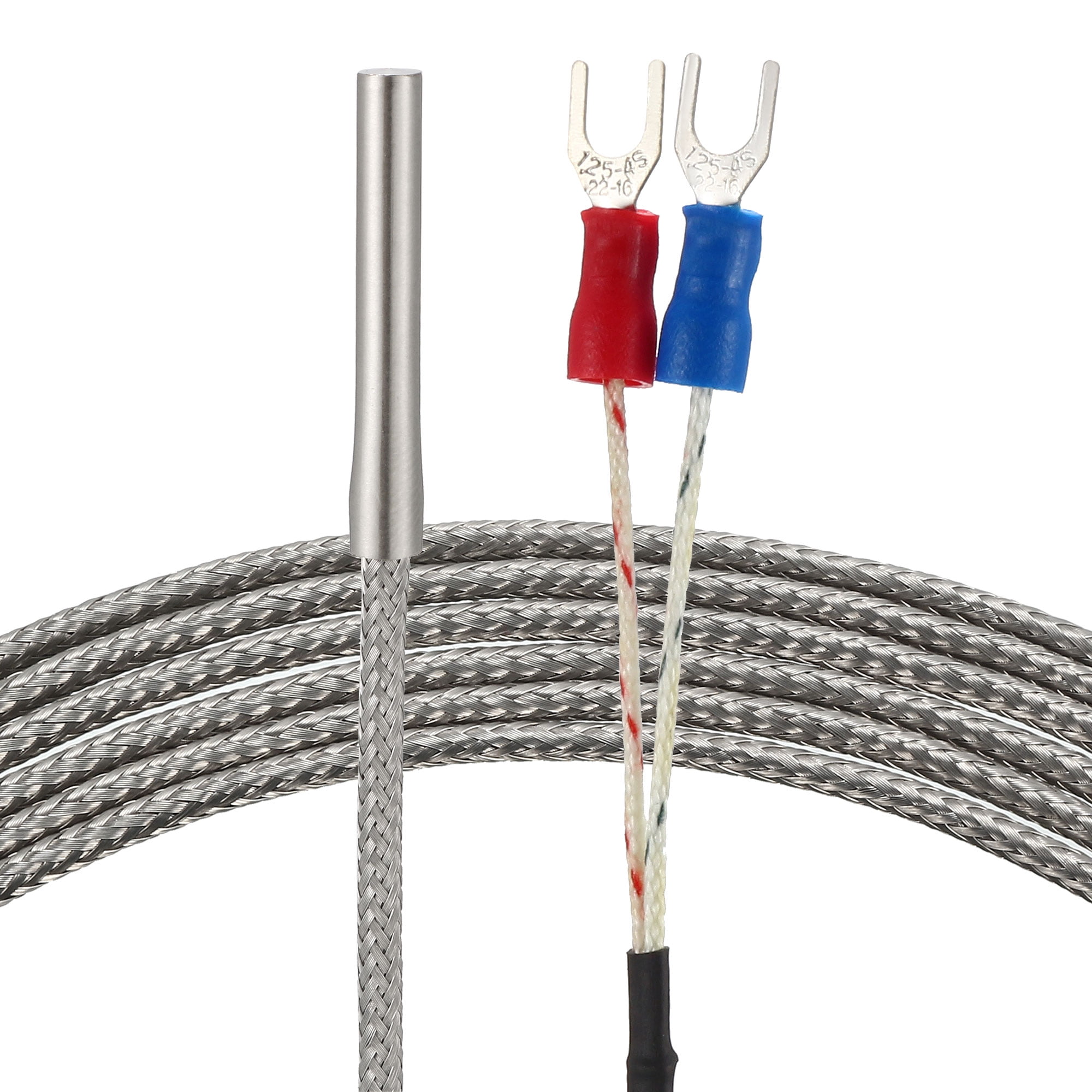 E Type Temperature Sensor Probe 5M Cable 4mmx30mm Thermocouple 32~752°F ...