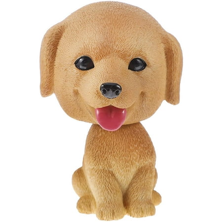 Dog Bobblehead Golden Retriever Mini Figurines Shaking Head Dash Doll ...