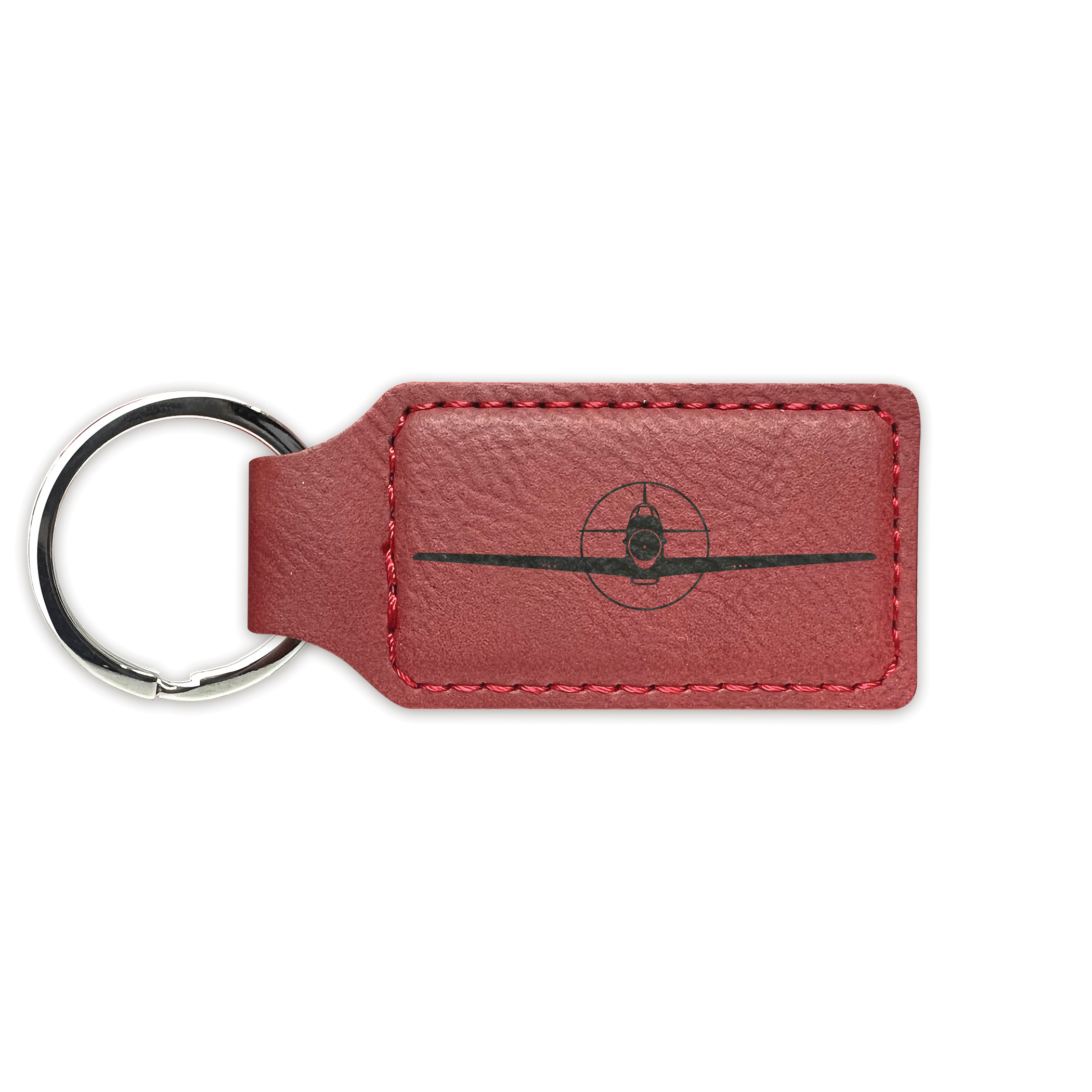 P-51 Mustang Keychain Leatherette Rectangle - Laser Engraved - Many ...