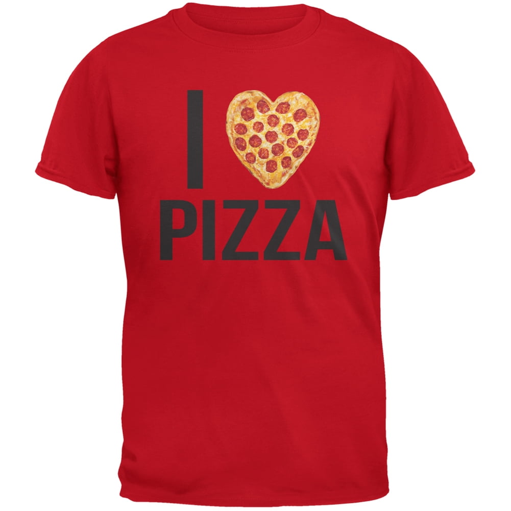 I Heart Pepperoni Pizza Red Adult T-Shirt - Large - Walmart.com