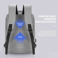 3-Piece Polyester Travel Backpack Set with External USB Charging Port ...