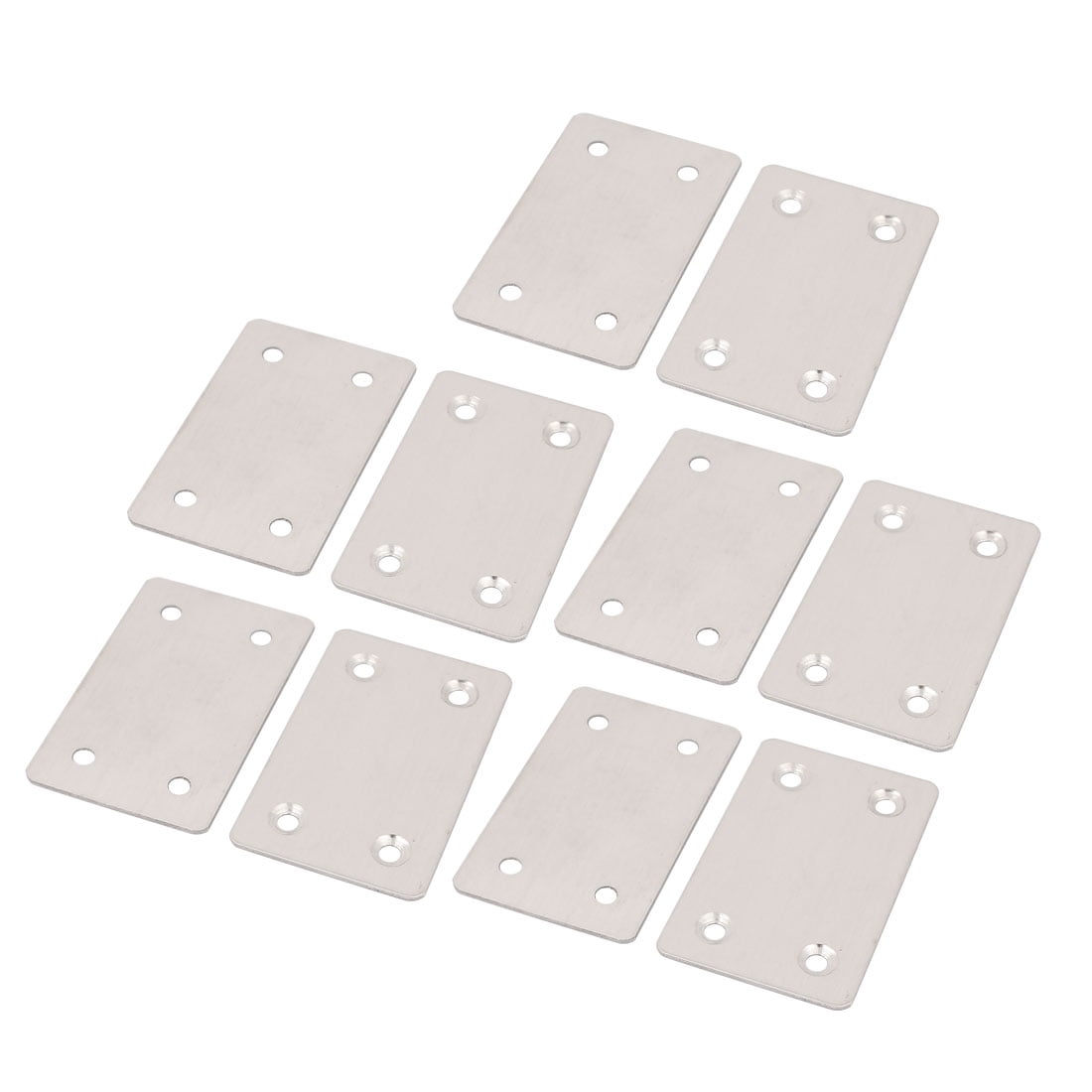 Unique Bargains Metal Rectangle 4 Holes Flat Mending Repair Plates ...