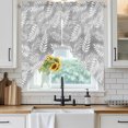 Ash Fronds Swag Curtain Valance for Window 2 Panels Gray Silver Slate ...