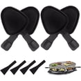 4Pcs Metal Raclette Cheese Pans with Nylon Spatula, Non-Stick ...