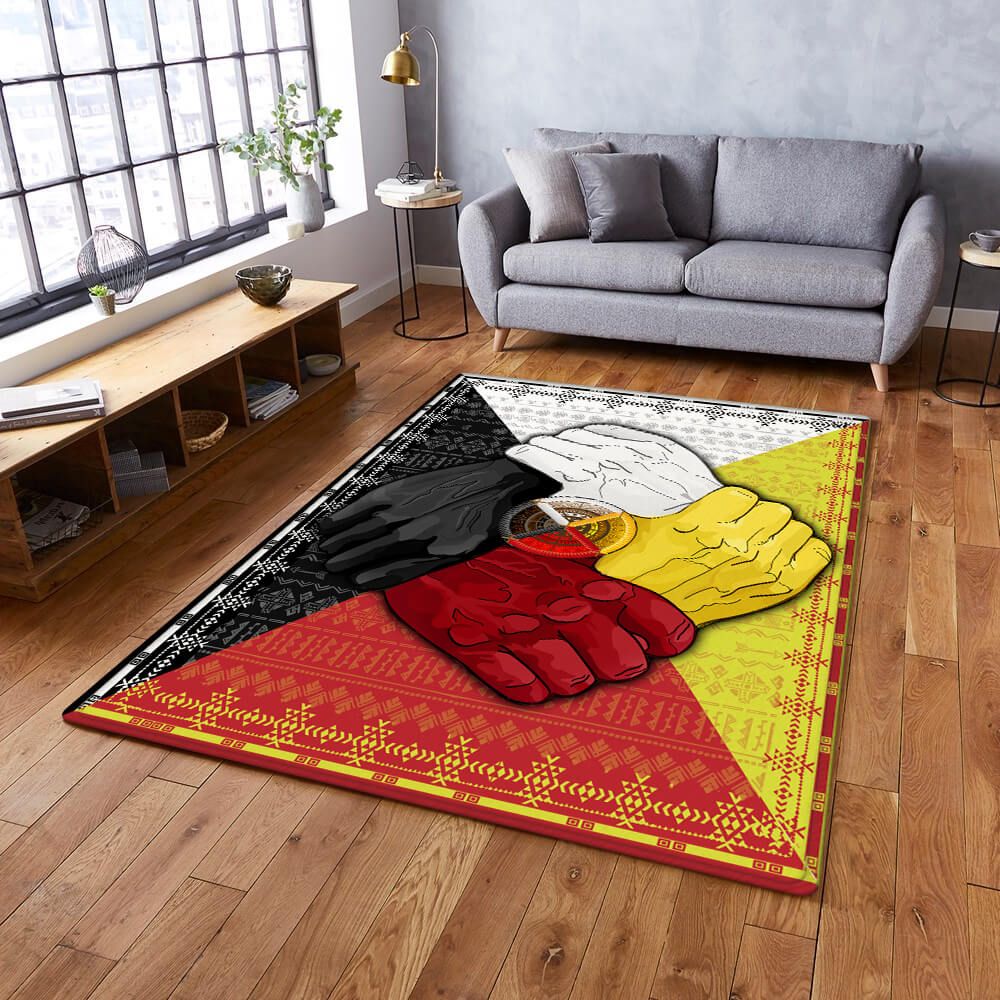 Rectangle Area Rug For Living Room, Bedroom, Rug Hand Together NTB108R ...