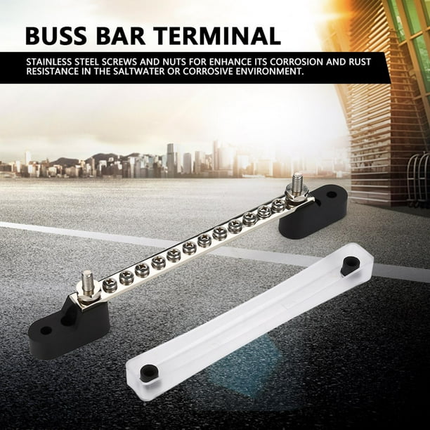 Electric Terminal Junction,12 Positions Bus Bar Buss Bar Terminal ... Electric Terminal Junction,12 Positions Bus Bar Buss Bar Terminal ...