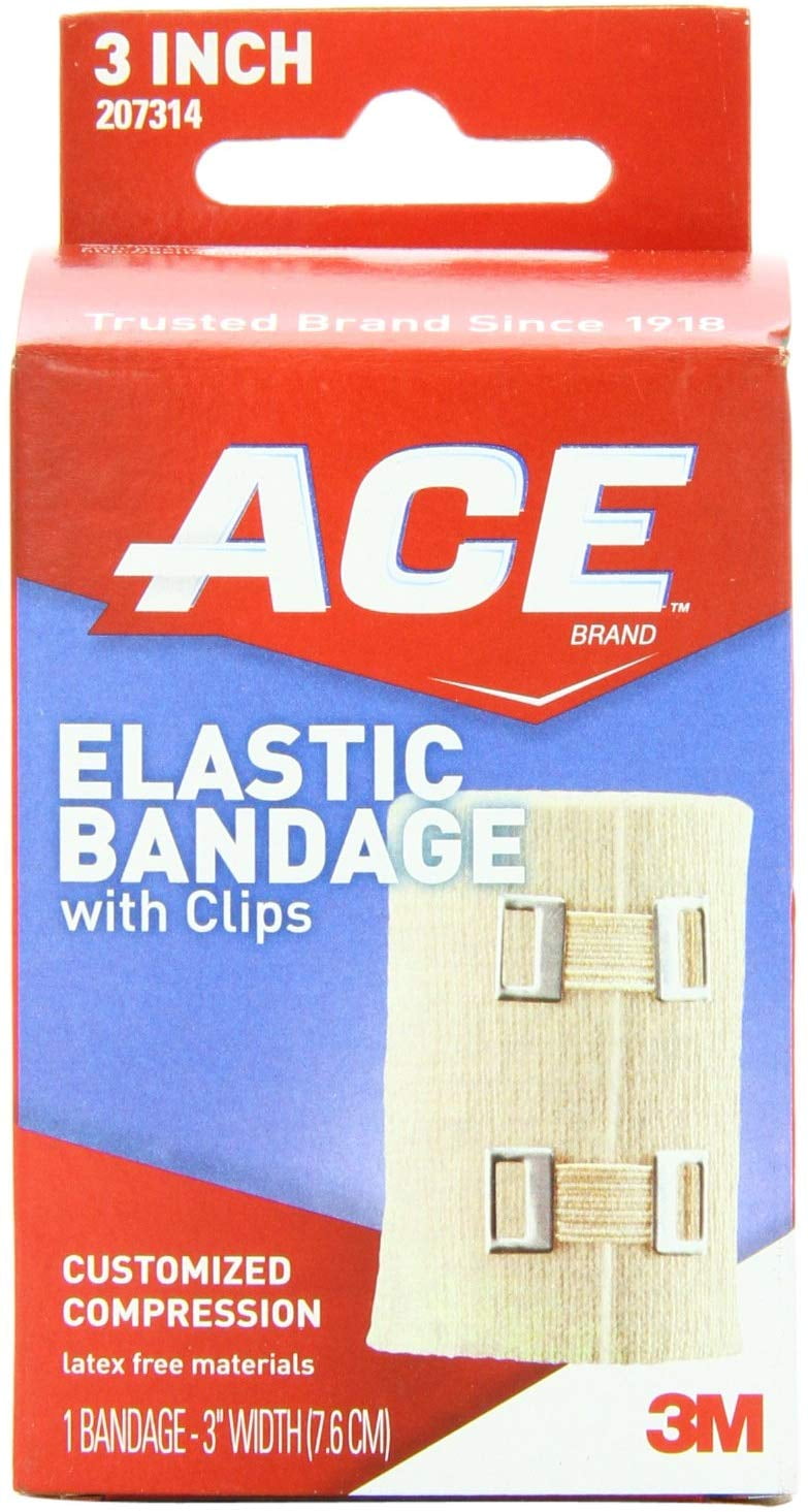 ACE Elastic Bandage with Clips, 3 Inches, 1-Count - Walmart.com