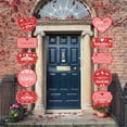 TERGAYEE Happy Valentines Day Banner,Valentine Day Door Porch Signs ...