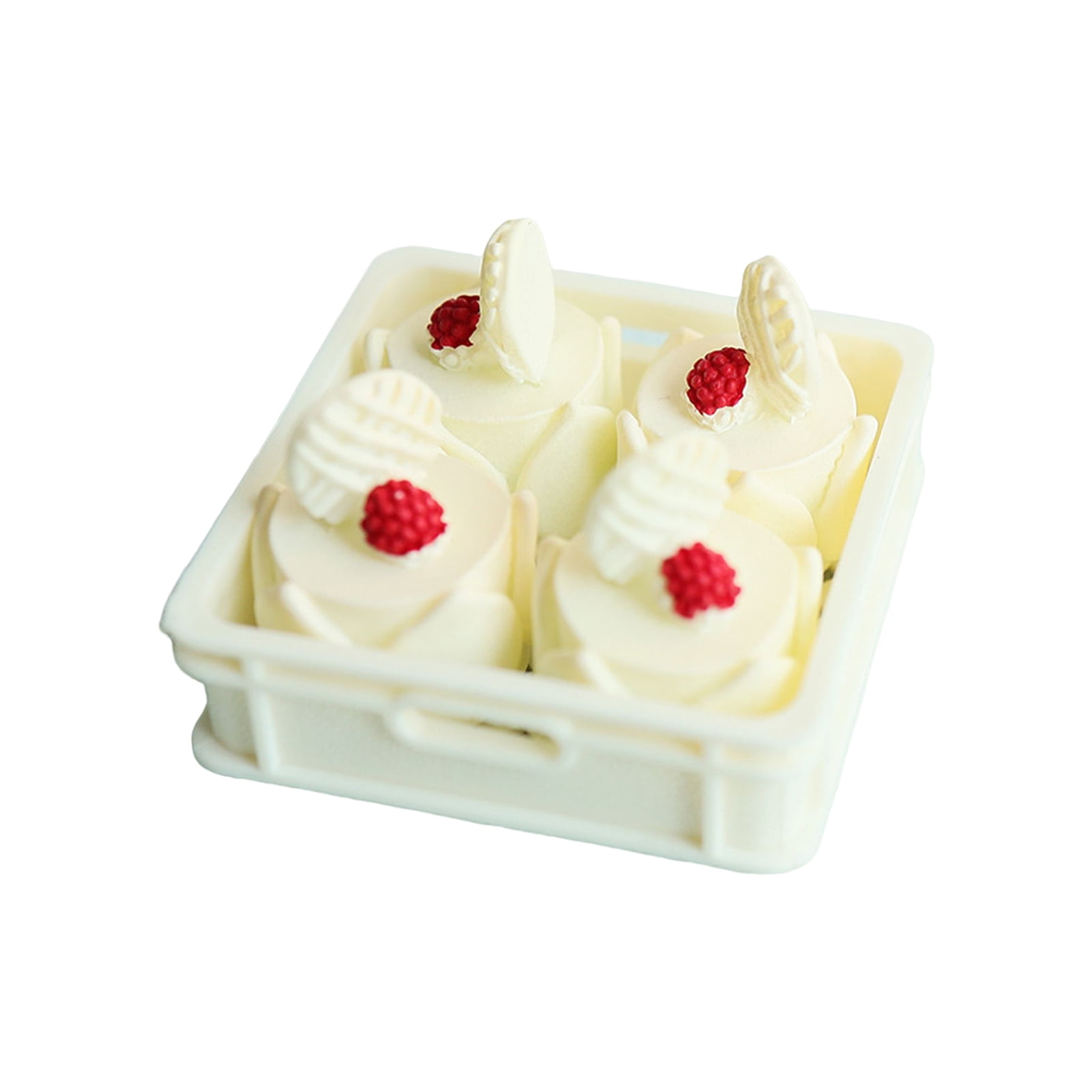 Skindy Realistic Miniature Cake Model Set - 1:8/1:12 Scale with Basket ...