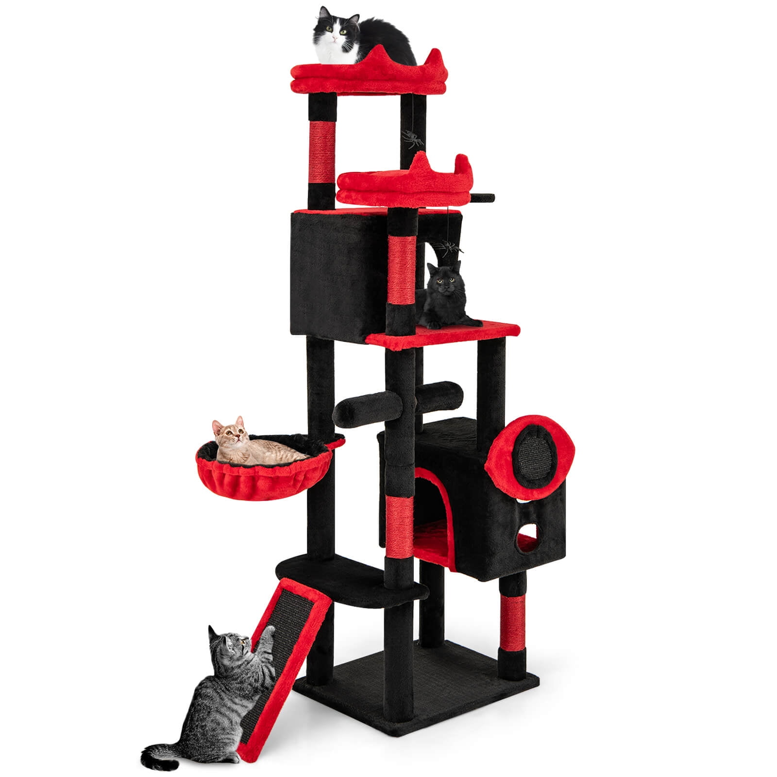 Click here for Costway Gothic Cat Tree For Indoor Cats With 2 Cat... prices