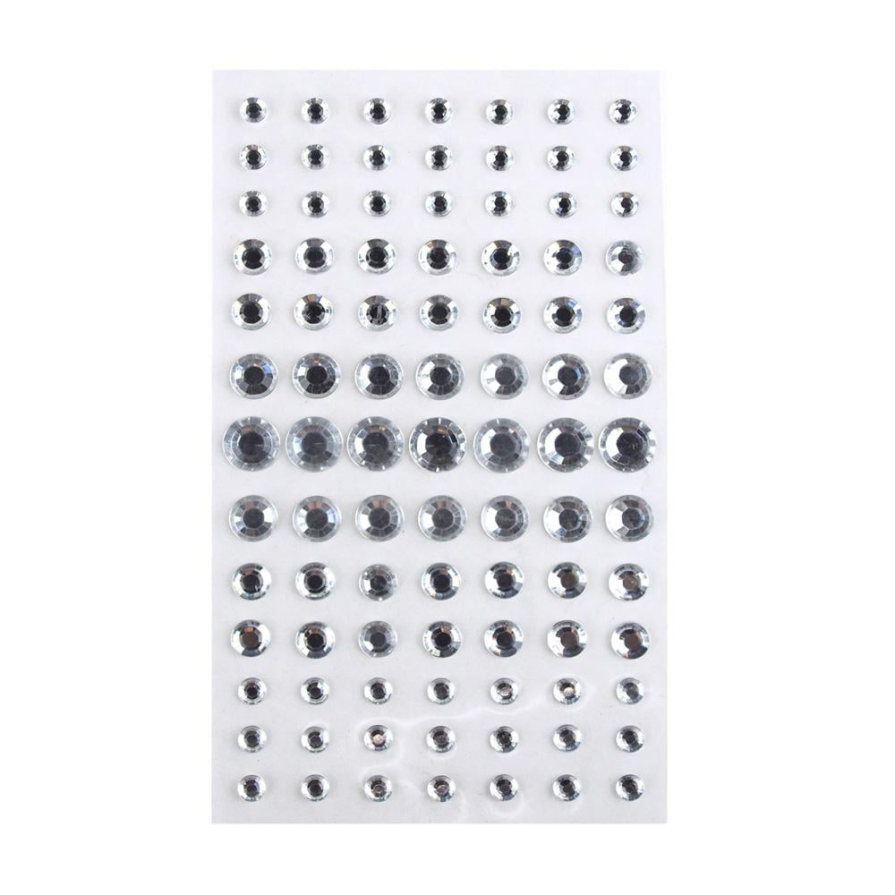 Self Adhesive Rhinestone Stickers, Assorted Circle, 91-count - Walmart.com