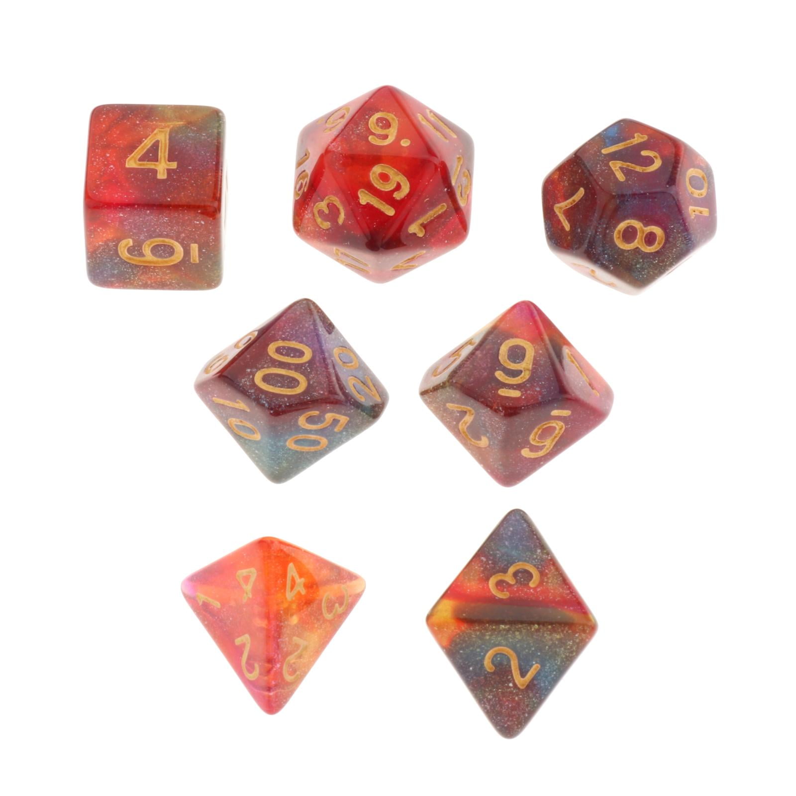7 Unids / set Dados de Numeración Lateral Múltiple para MTG DND RPG ...