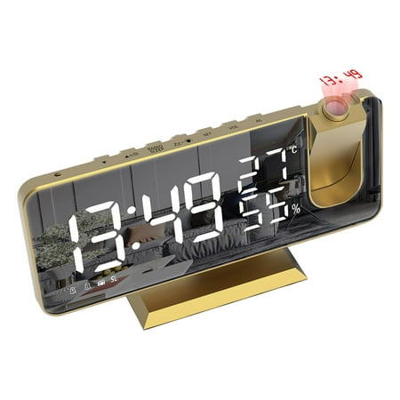 Projection Alarm Clock for Bedroom Ceiling Digital Alarm Clock Radio ...