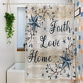 Blue Texas Star Shower Curtains for Bathroom, Vintage Berry Faith Love ...