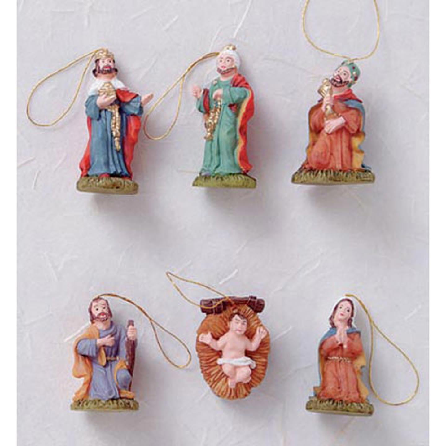 Nativity Ornaments Set: 1.25 inches, 6 pack - Walmart.com