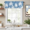 Blue Palm Trees Valances for Windows Summer Beach Tropical Farmhouse ...