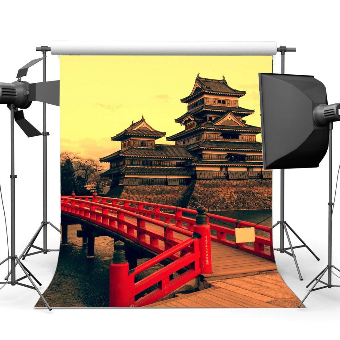 ABPHOTO Polyester 5x7ft Japanese Palace Backdrop Old Castle Backdrops ...