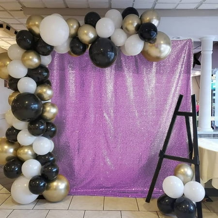 8ft x 8ft Light Purple Sequin Backdrop Curtain Glitter Photo Booth ...