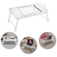 Foldable Bed Tray Table with Folding Legs, Portable Laptop Desk for ...