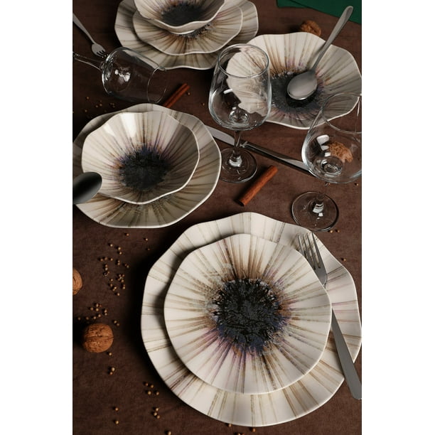 Güral Porselen , Gunes - Multicolor Dinner Set (24 Pieces) - Walmart.com