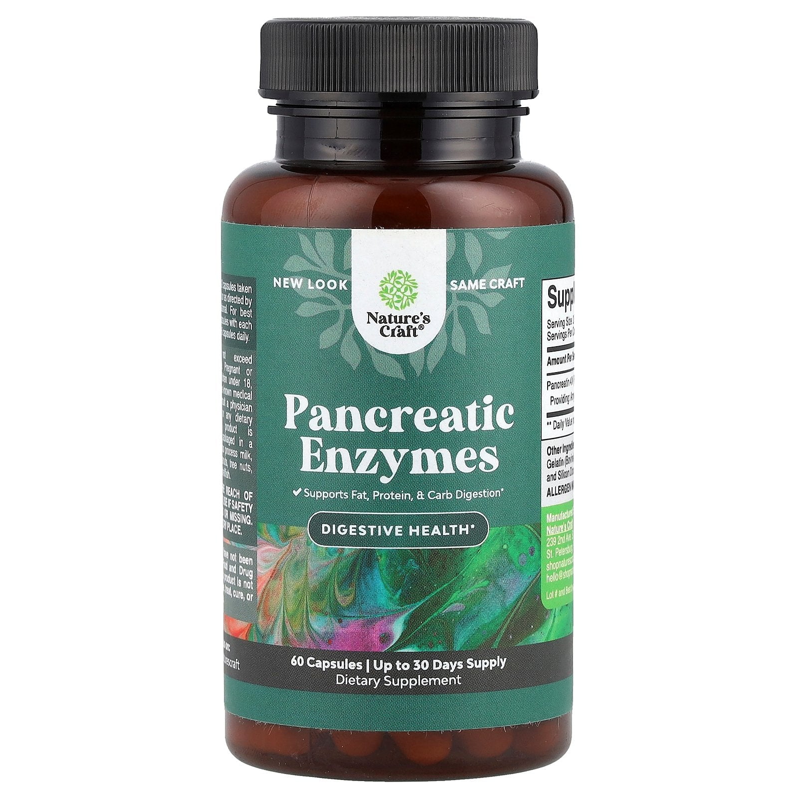 Suplemento Nature's Craft Pancreatic Enzymes 60 cápsulas | Walmart en línea