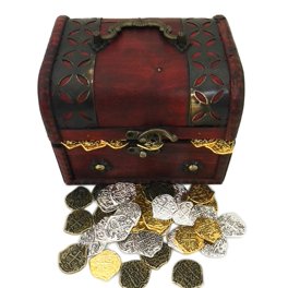Toy Treasure Doubloons Gold Silver For Pirate Parties Pirate Treasure ...