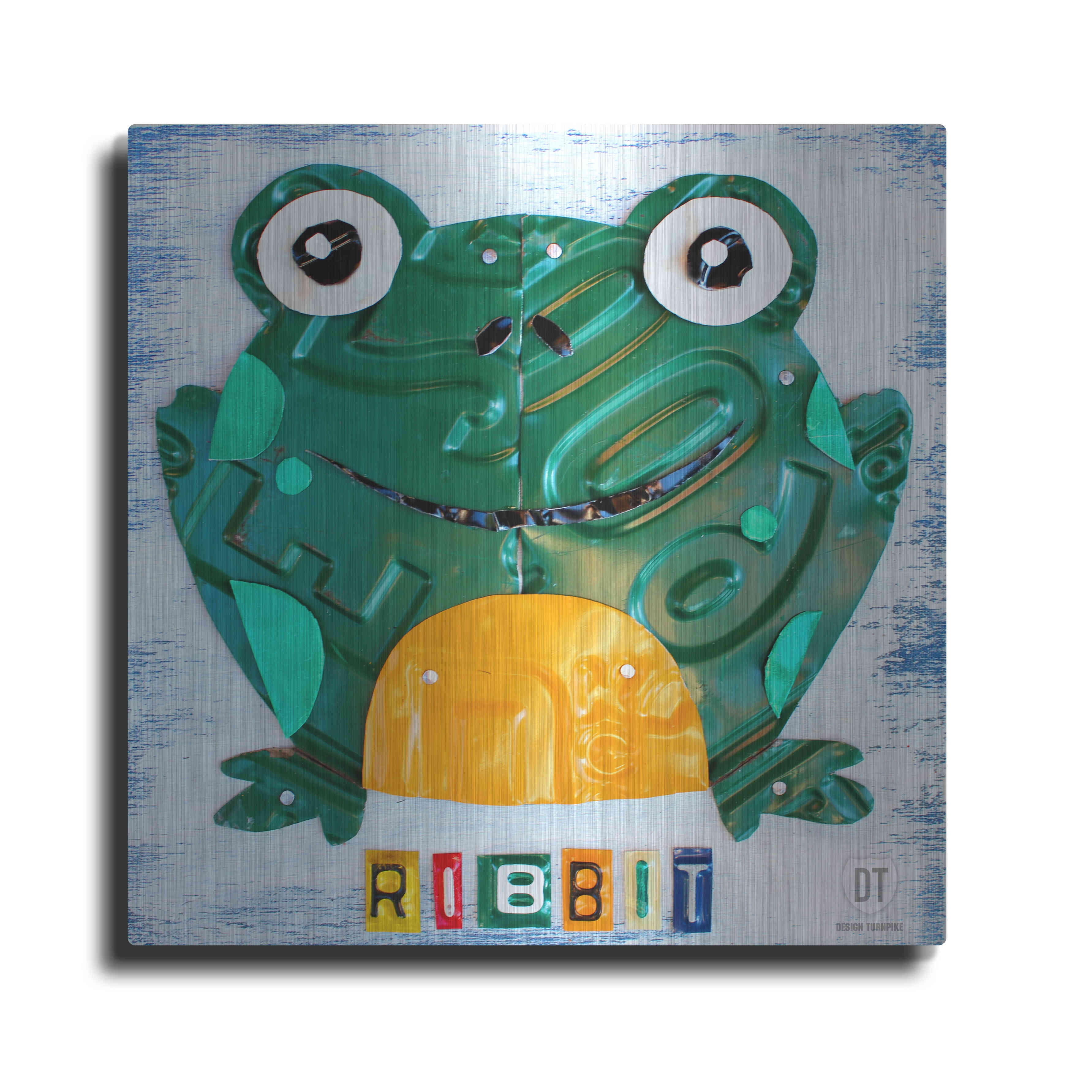 Luxe Metal Art 'Ribbit The Frog' by Design Turnpike, Metal Wall Art, 12 ...