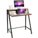 Costway 2 Tier Computer Desk PC Laptop Table Study Writing Home Office ...