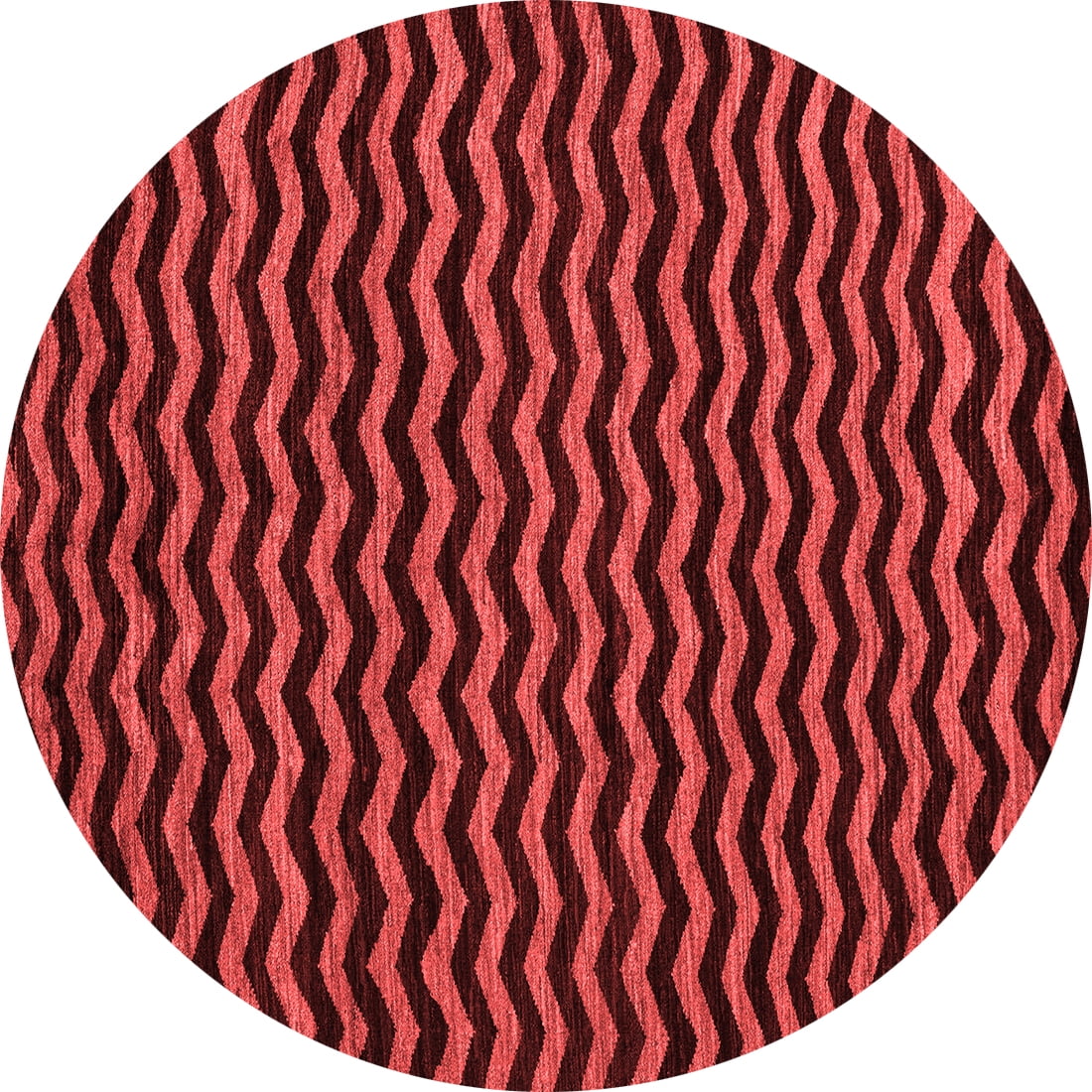 Ahgly Company Machine Washable Indoor Round Abstract Red Modern Area ...
