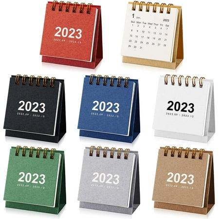 8 Pcs 2022-2023 Mini Small Desk Calendar, September 2022 - December ...